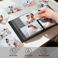 Photo Album 100 Pockets, Linen-textured Cover Photo Book with pocket ...