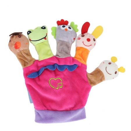 Cute Cartoon Animal Hand Puppets Glove Toy with Music Box for Children ...