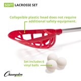 Champion Sports Soft Lacrosse Set: Training Equipment for Boys, Girls ...
