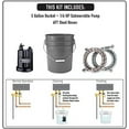 Tankless Water Heater Flush Kit with 1/6 HP Extra Strength Submersible ...