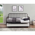 Pemberly Row Metal Daybed with Lift-Up Trundle in Dark Bronze - Walmart.com