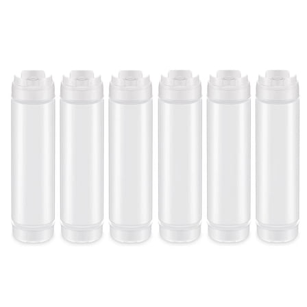 Vruelia 16 Oz Inverted Plastic Squeeze Bottles, Refillable Tip Large ...
