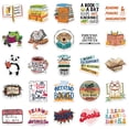 50PCS Book Reading Themed Stickers – Waterproof Cartoon Decals for ...