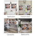 Abstract Boho Flower Orange Color Block Short Blackout Curtains 30 Inch ...
