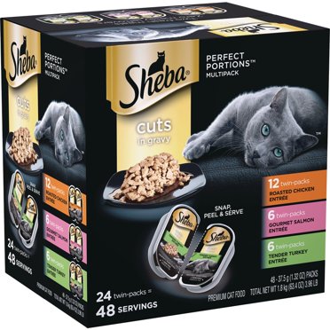 (4 pack) Sheba Gravy Indulgence Adult Wet Cat Food, Salmon Entrée in ...