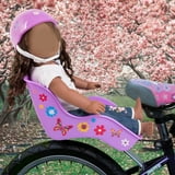 Ride Along Dolly Doll Bicycle Seat Bike Seat (Purple) with Decorate ...
