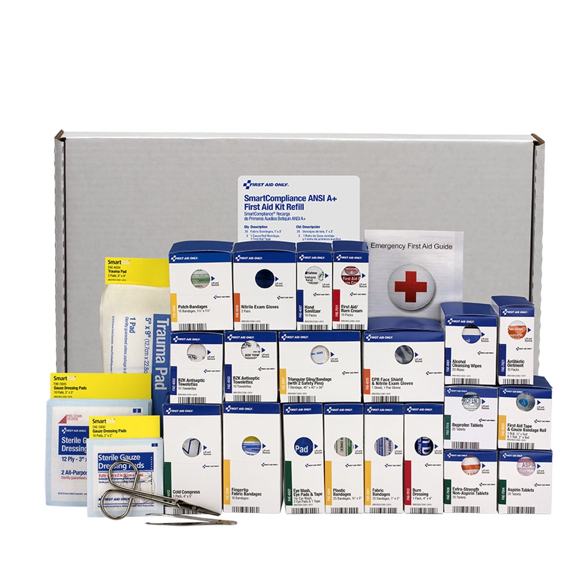 First Aid Only Large SmartCompliance First Aid Refill Pack, ANSI A+ ...