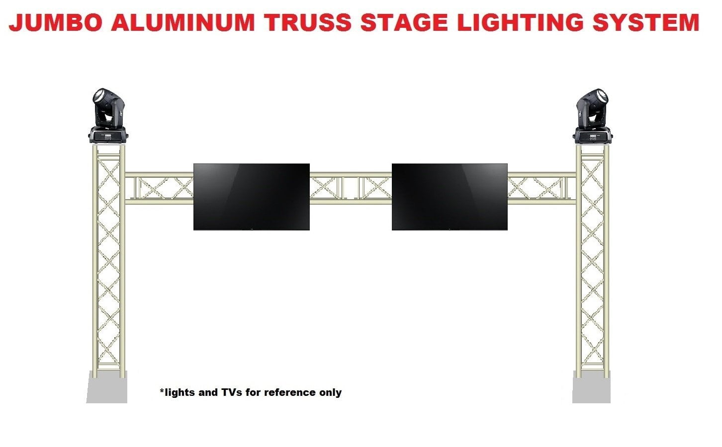 Cedarslink Complete 15ft Square Aluminum Truss TV Mount Lighting System ...