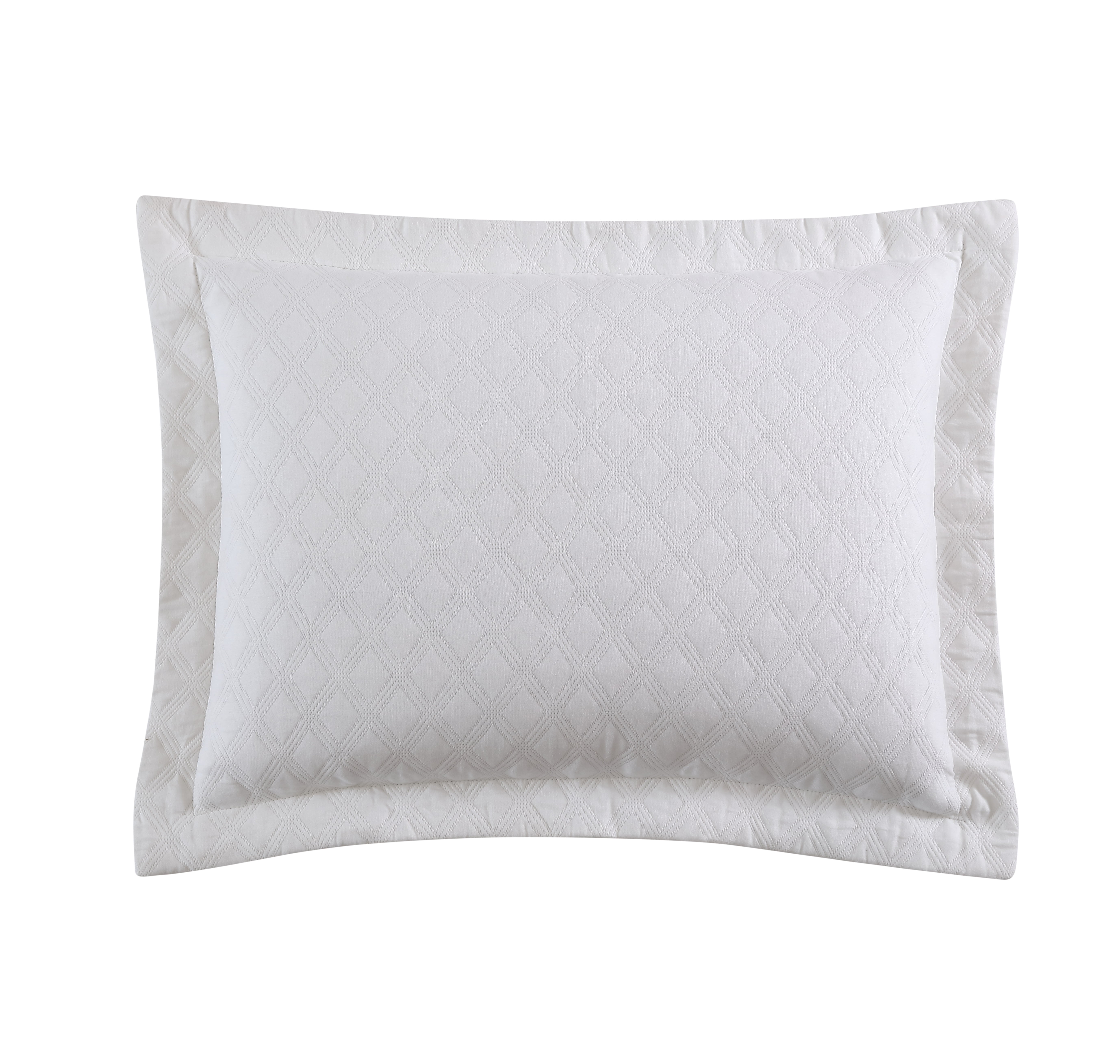 Ellison First Asia 225618EURO-WHT Veratex Diamond Matelasse Quilted ...