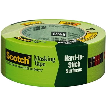 3M 26334 Scotch 233+ Green Automotive Masking Tape, 3/4" x 55m, 1 Pack ...