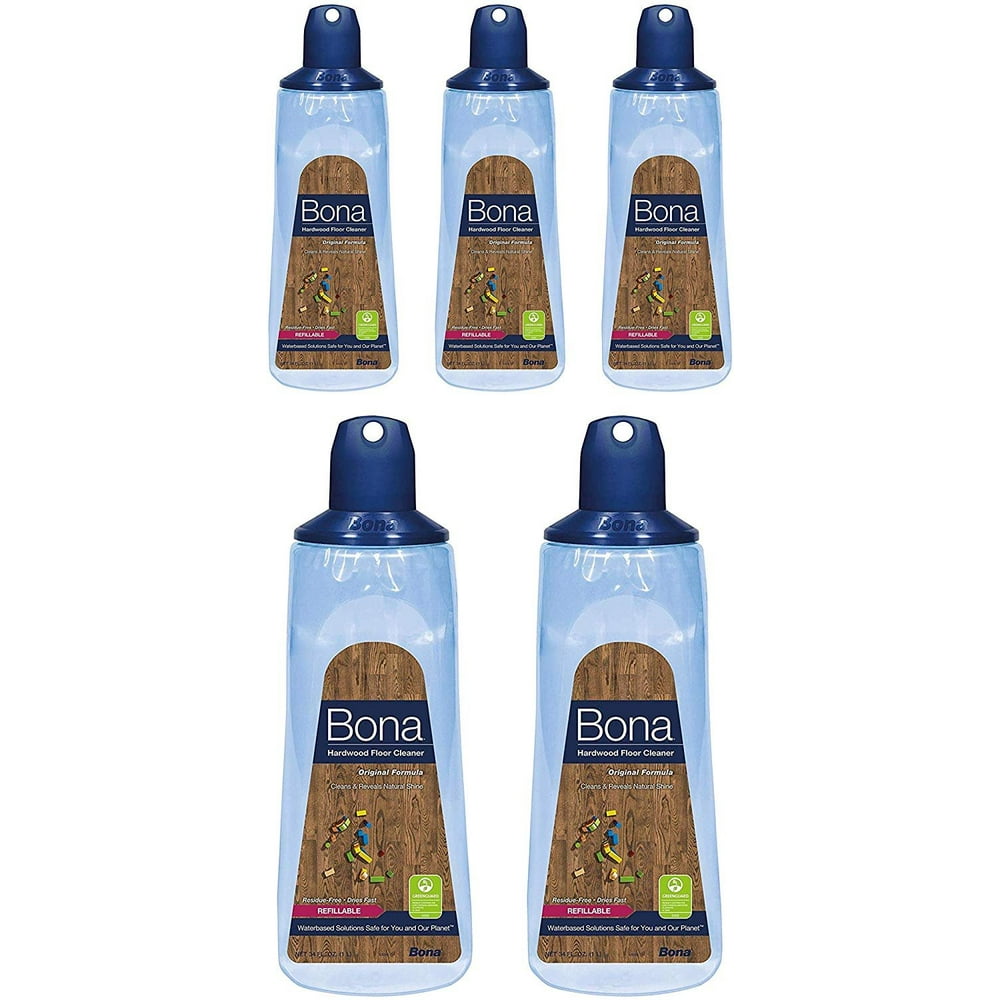 Bona Hardwood Floor Cleaner Refillable Cartridge, 34 oz, 5 Pack ...