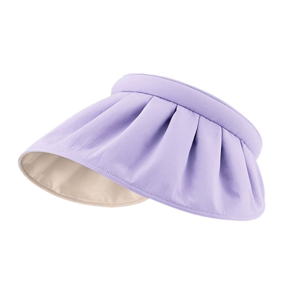 Sun Beach Visor Cap with Wide Brim Summer Packable Shell Hat for Sports ...