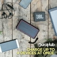 DuraHub - Solar Power USB Battery Bank with QI Wireless, True 20000mAh ...