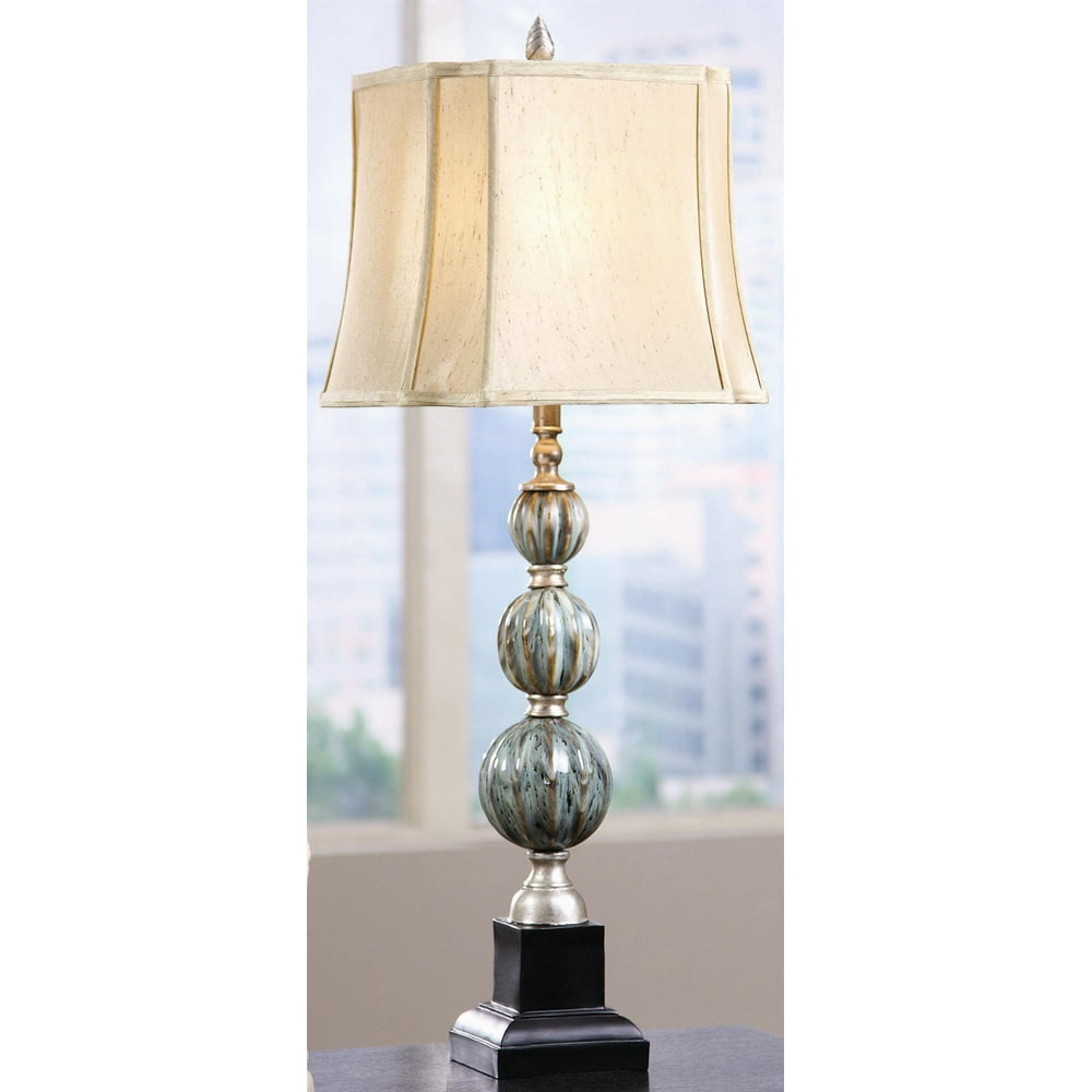 Savoy 35.5-Inch Table Lamp, Blue Stone and Black - Walmart.com ...
