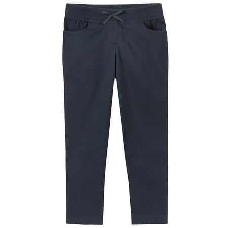 Nautica Girls' School Uniform Skinny Fit Stretch Twill Pant, Navy Pull ...