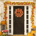 Fall Wreath Autumn Front Door Wreath Wreath With Various Pumpkin ...