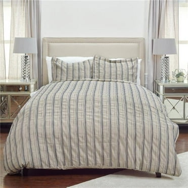 6ix Tailors Braxton Duvet Cover & 2 Pillow Shams Set, Natural - King Size - 3 Piece - Walmart.com