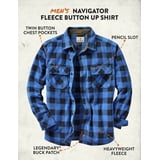 Legendary Whitetails Men's Navigator Fleece Button Up Long Sleeve Plaid ...