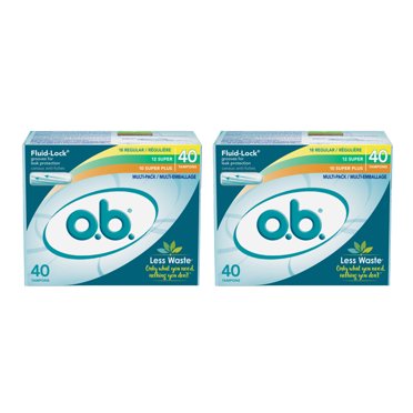 o.b. ProComfort Applicator Free Digital Tampons Regular Absorbency ...