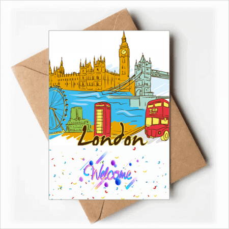 UK the United Kingdom London Welcome Back Greeting Cards Envelopes ...