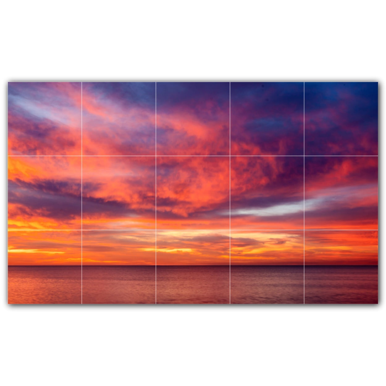 Picture-Tiles.com: Sunset Ceramic Tile Wall Mural WAL500992-53XL. 60"W ...
