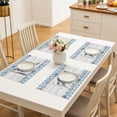 Blue Turtle Coastal Placemats Set of 4, Summer Starfish Beach Shell ...