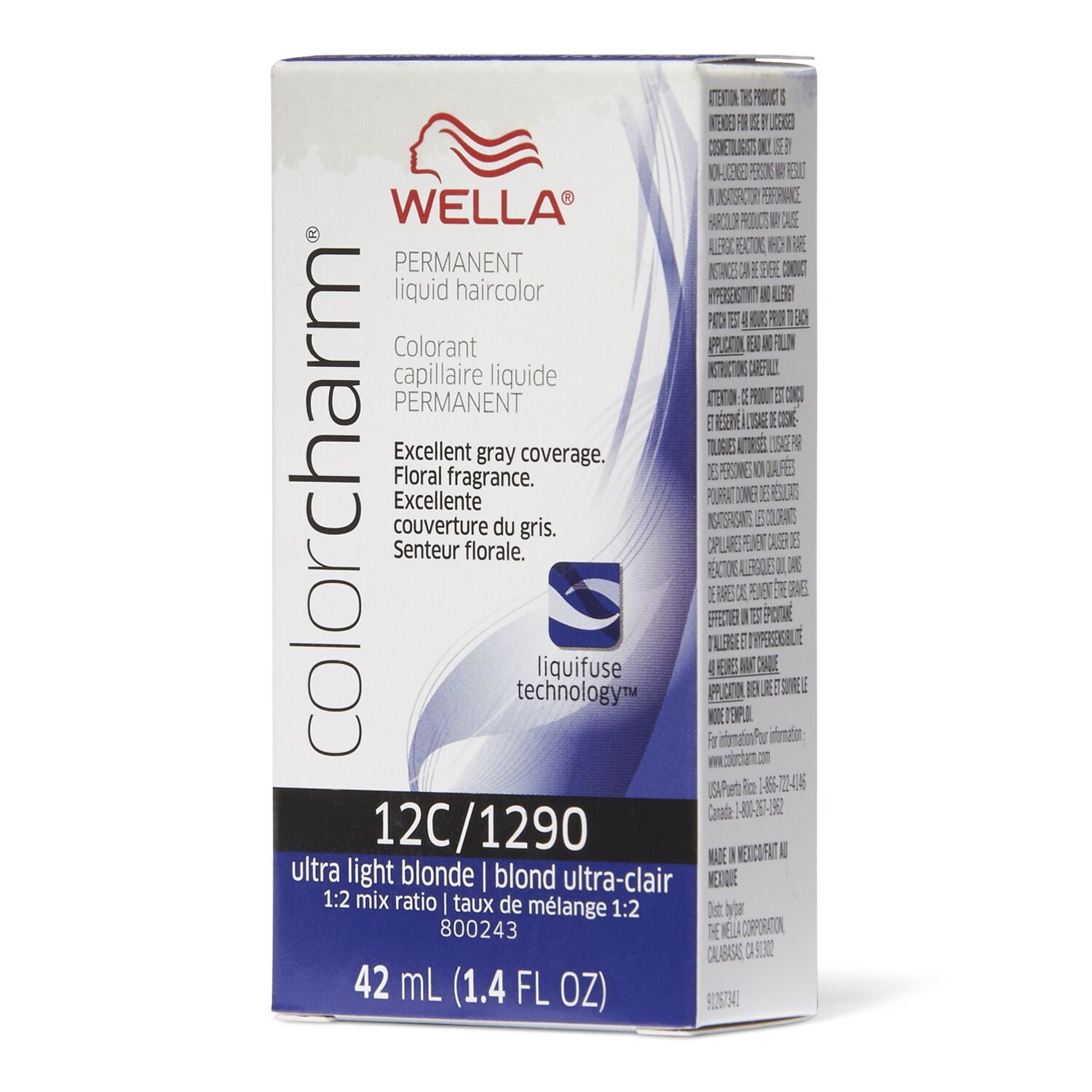 Wella COLOR CHARM, HAIR COLOR Permanent Liquid Haircolor, 12C/1290 ...