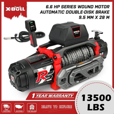 X-BULL Electric Winch 12000LB 12V Synthetic Rope Wireless Remote Towing ...