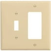 Cooper 2157V Ivory Two Gang Combination Wall Plate, 1-Decorator and 1 ...