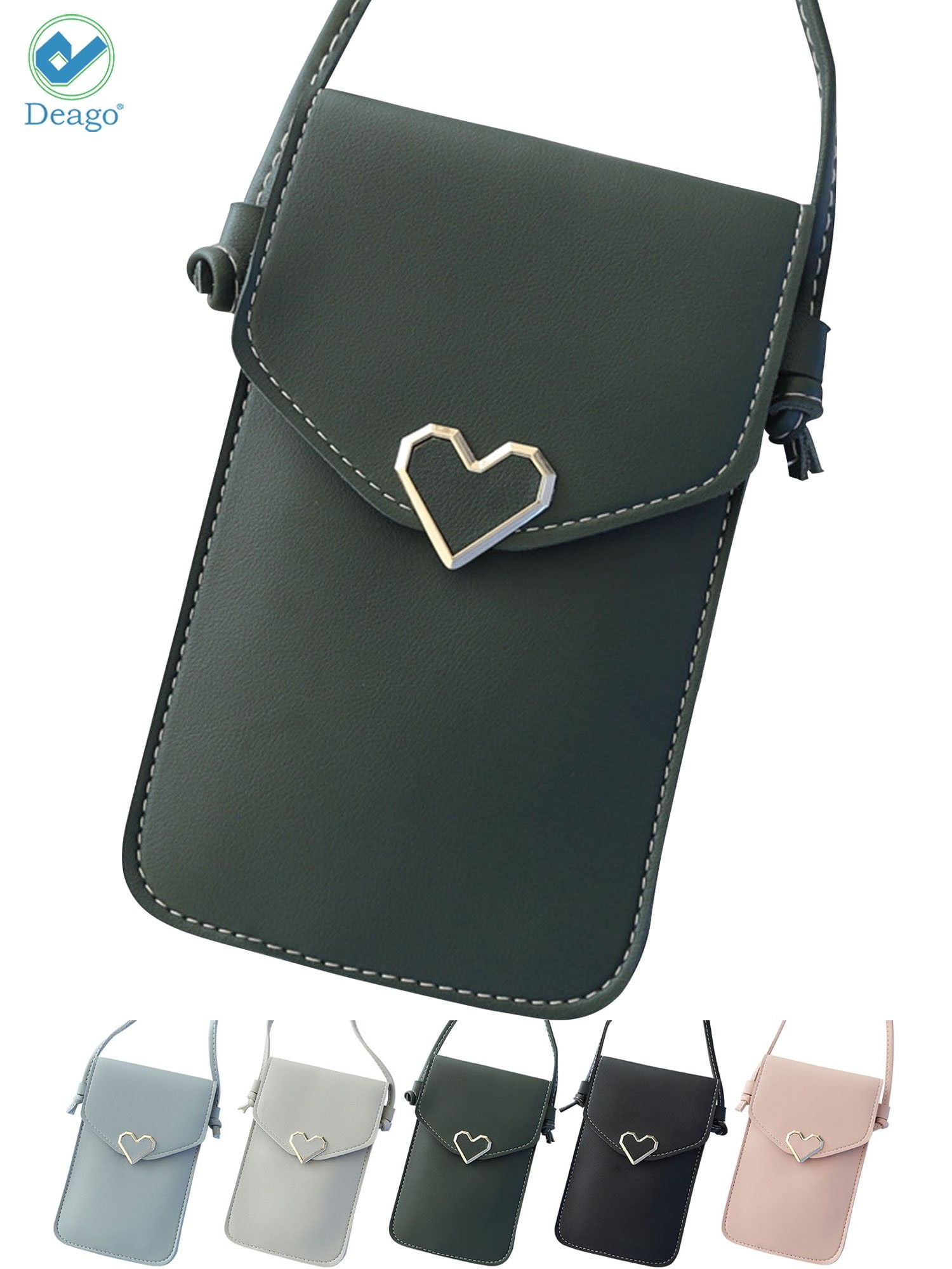 Deago Cellphone Crossbody Shoulder Bag Phone Pouch Case Purse Wallet ...