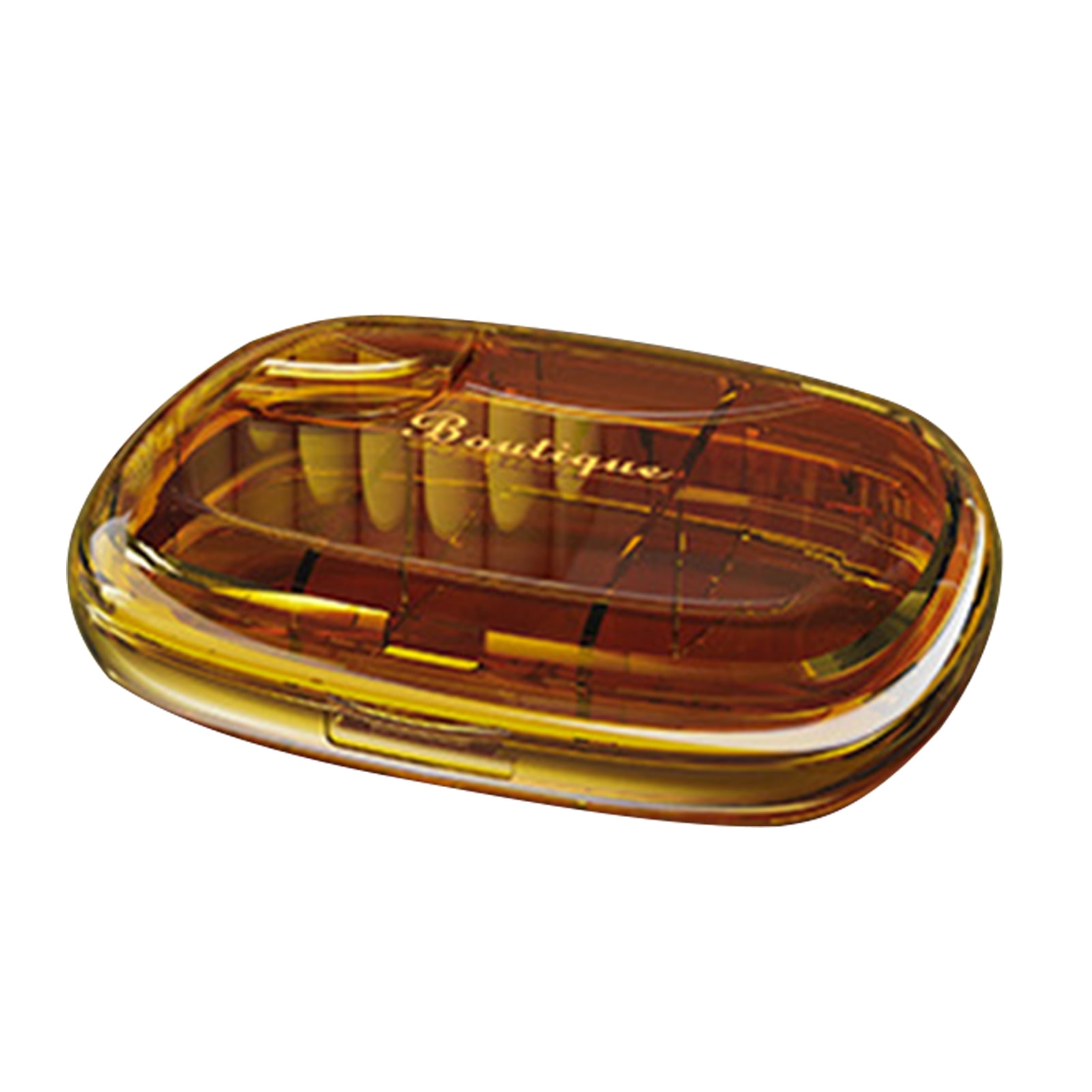 VEAREAR Mini Pill Box Transparent Lid 4/6 Compartments Large Capacity ...