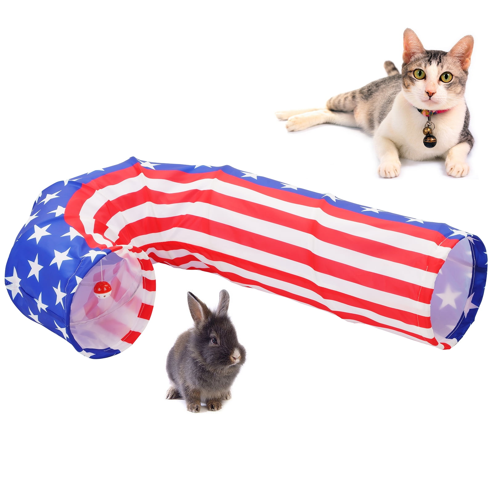 2 Way Cat Tunnels For Indoor Cats Collapsible Tube 10 Inch Diameter And 37 Inch Longer Cat Tunnel