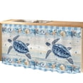 Blue Sea Turtle Coastal Cabinet Curtains for Shelves, Summer Beach ...