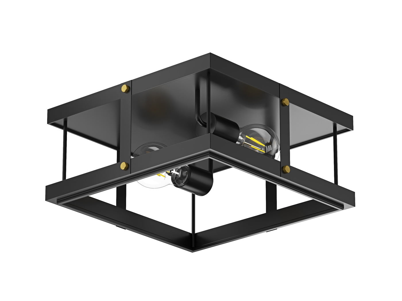 Aiwen Square Shade Flush Mount Ceiling Lamp Modern Farmhouse Light ...