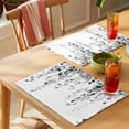 Placemats Set of 6 Eucalyptus Leaves Non-Slip Place Mat Gray Leaf Table ...