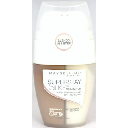 Maybelline Superstay Silky Foundation Shade on Skin-Nude Light 4 ...