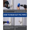 3'' PVC Pipe Reamer , 4-Sided Carbide Reamer Tool, PVC Fitting Saver ...