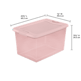 Sterilite 64 Qt. Clear Plastic Storage Bins, Locking Containers with ...