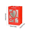Big Red Valentine's Tote Bag, Giant Gift Bag with Viewing Window ...