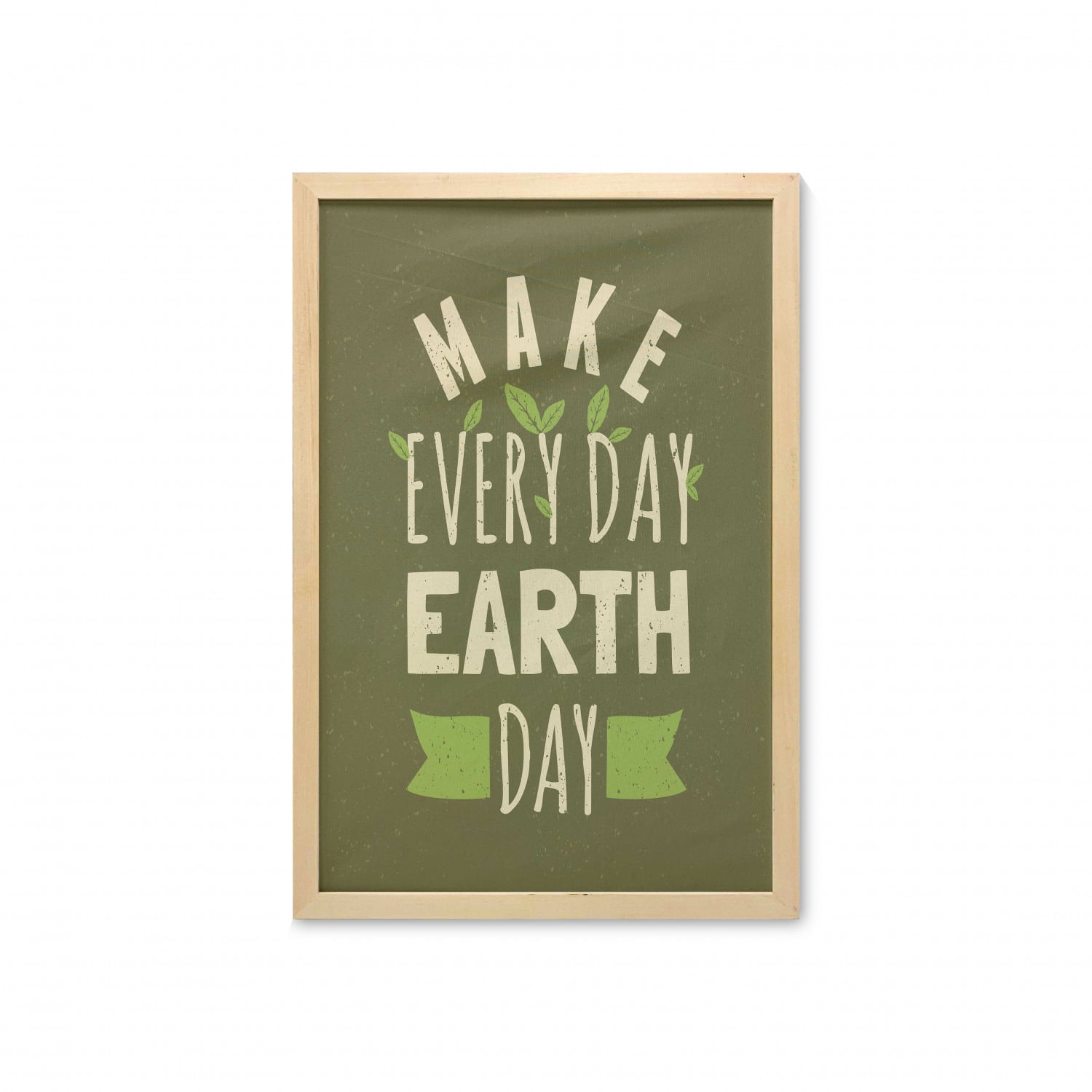 Earth Day Wall Art with Frame, Make Everyday Typography Environmental ...
