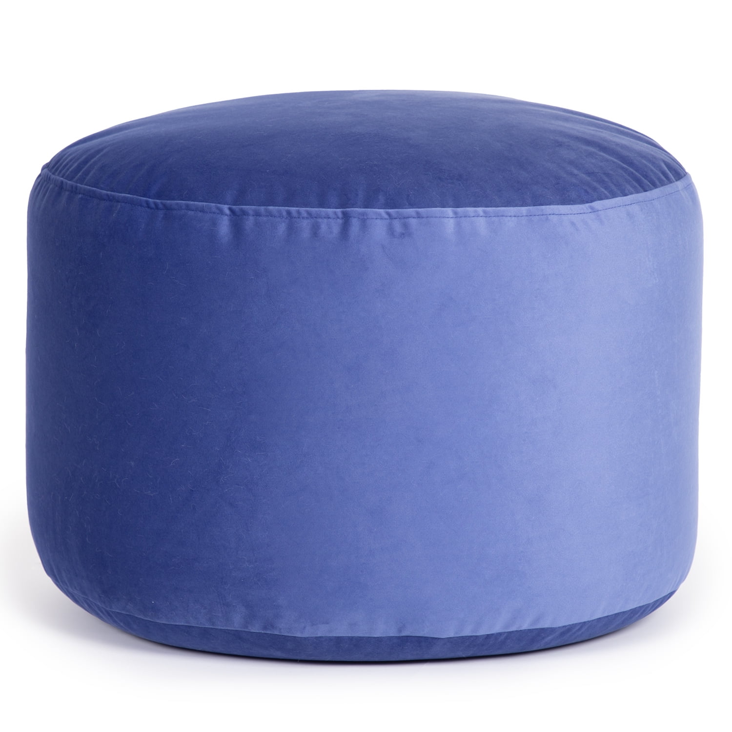 Click here for Gouchee Home Belgique Blue Velvet Pouf Ottoman - F... prices
