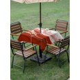 Abstract Fluid Art Square Outdoor Tablecloth with Umbrella Hole Vintage ...