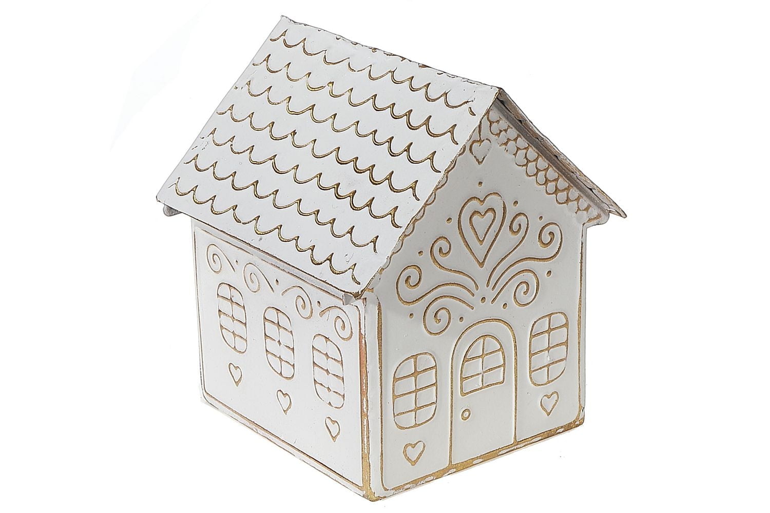 Gold And White Gingerbread Metal House - Walmart.ca