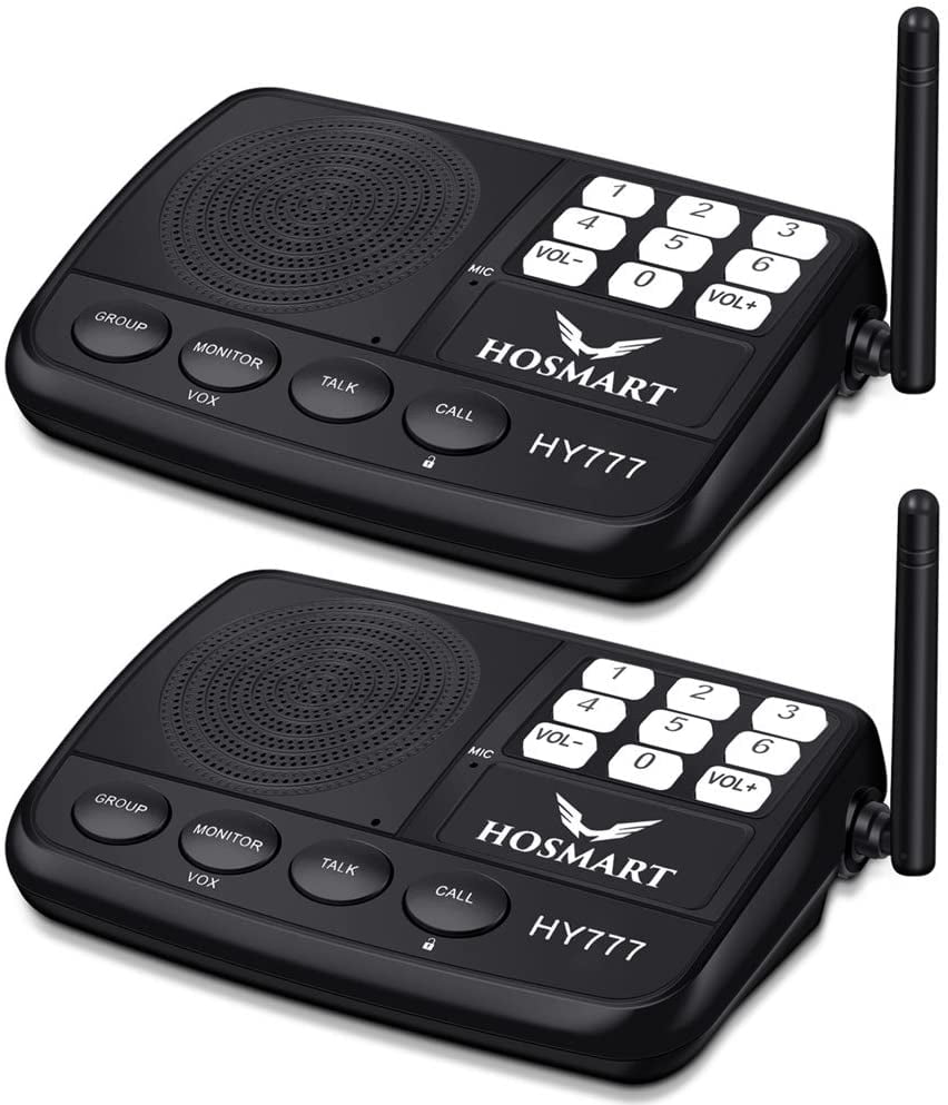 Wireless Intercom System Hosmart 1/2 Mile Long Range 7-Channel Security ... Wireless Intercom System Hosmart 1/2 Mile Long Range 7-Channel Security ...