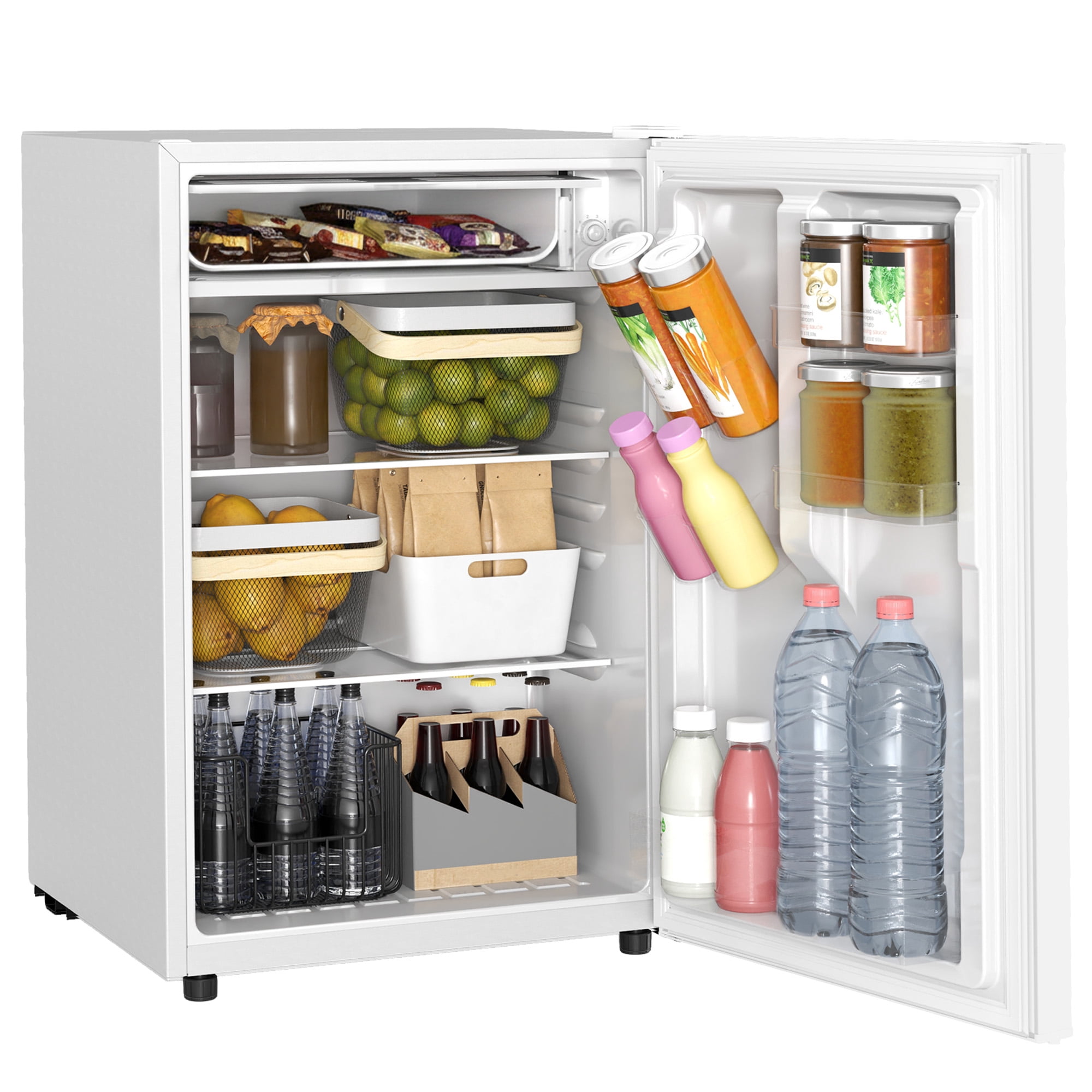 Click here for Homcom 4.5 Cu Ft Mini Fridge With Freezer  Wheels... prices