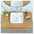 Ceramic Vessel Sink, 19x15 White Bathroom Sink, Rectangular Modern Wash ...