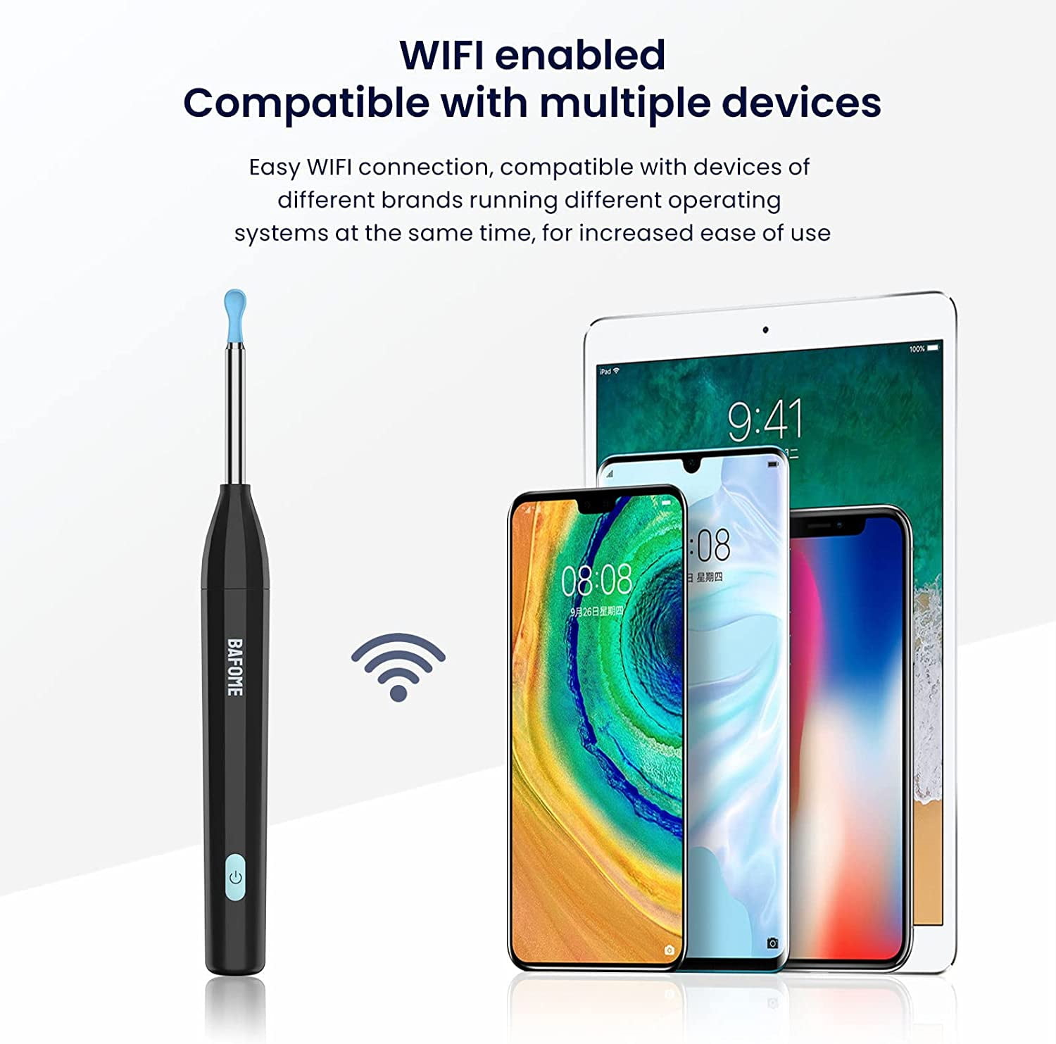 Buy BAFOME Earwax Cleaner Kit, 500W Wireless Otoscope with 12 Pieces of ...