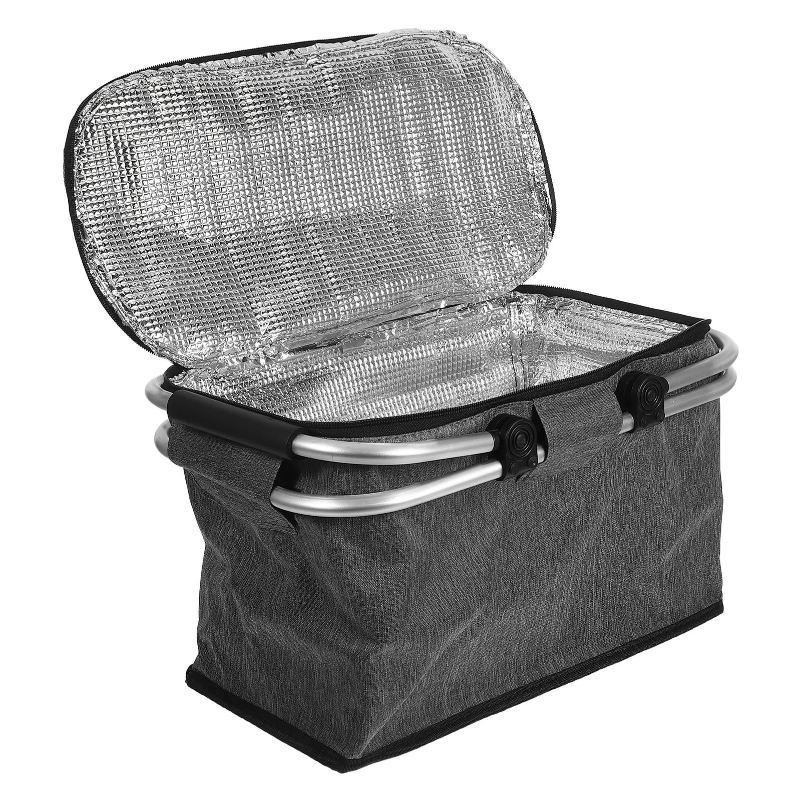 Phenofice Rectangular Cooler Basket for Picnic Waterproof Grey 1Pack ...