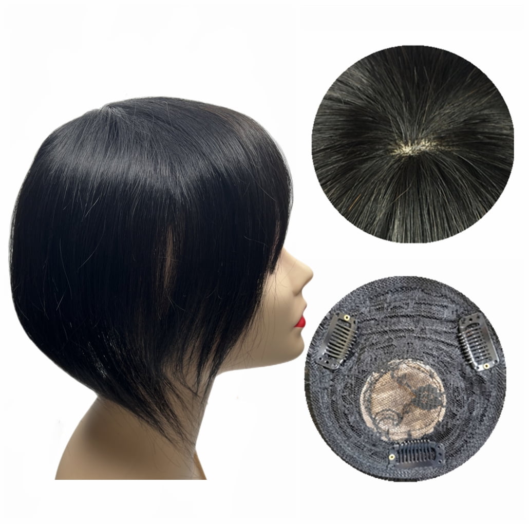 Clip In Human Hair Toppers Fringe Hair Bangs 10 14 inch Black Brown ...