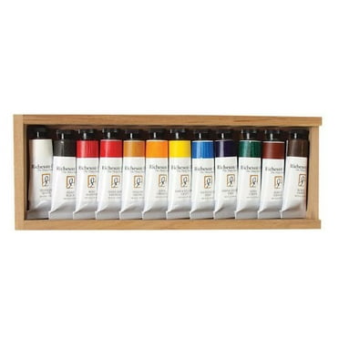 Jack Richeson 8-Color Tempera Cake Palettes with Storage Rack, Set of ...